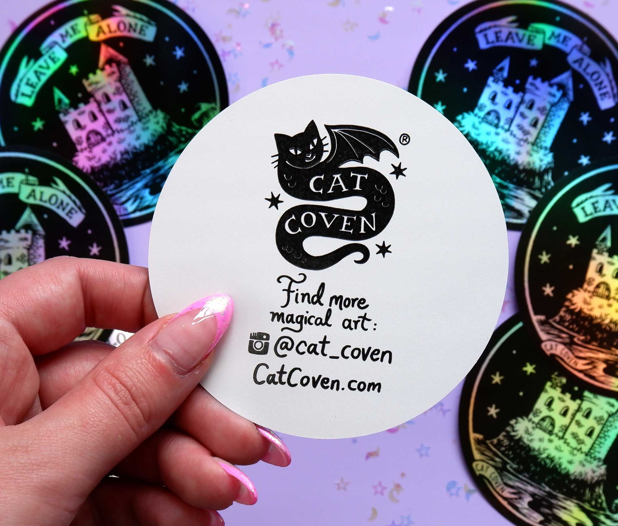 Leave Me Alone - Holographic Sticker – Wyldwood Creative