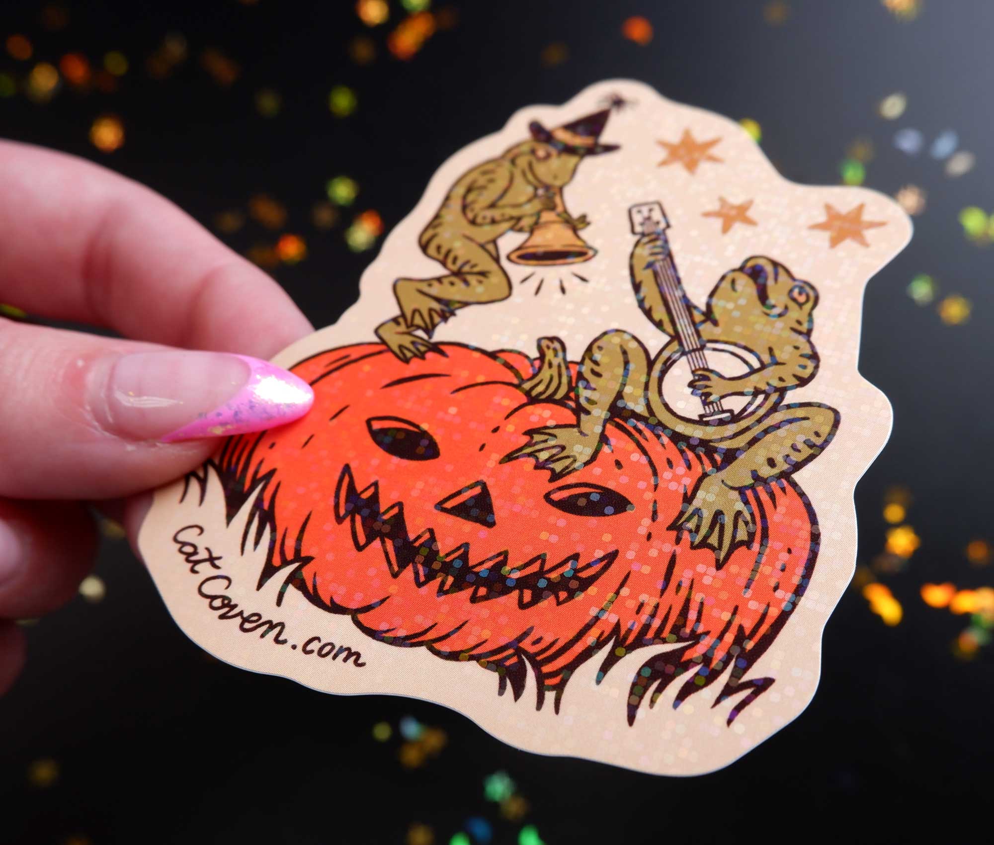 Halloween Frogs - Glitter Sticker – Wyldwood Creative